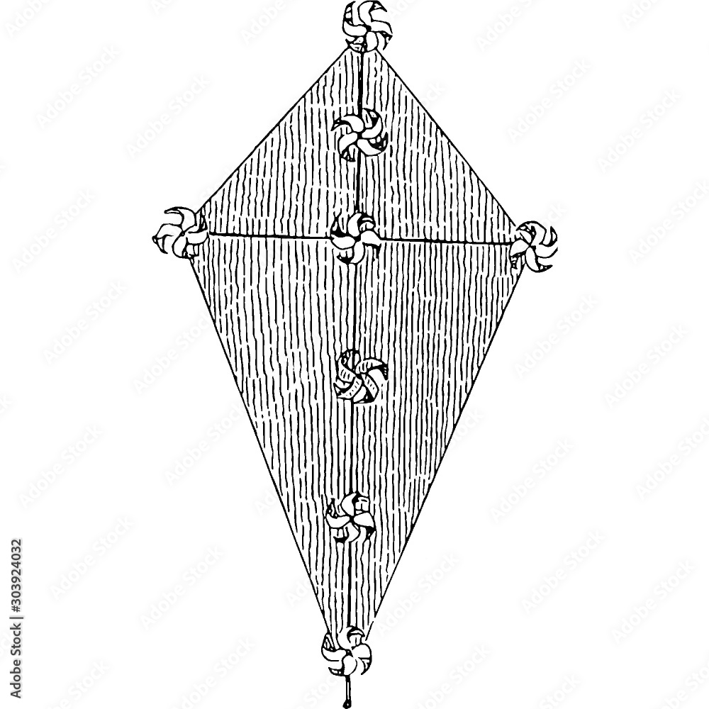 Vector of Old Fashioned Kite Illustration Stock Vector | Adobe Stock