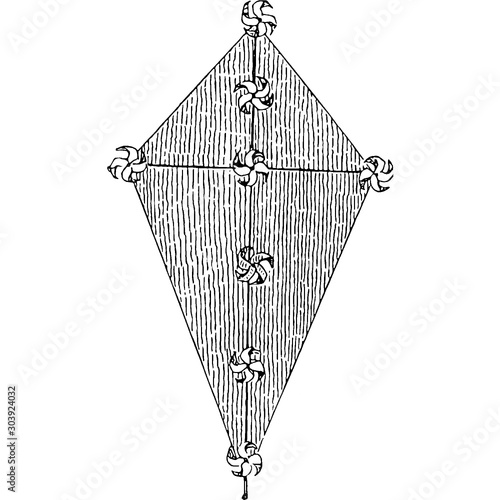 Vector of Old Fashioned Kite Illustration Stock Vector | Adobe Stock