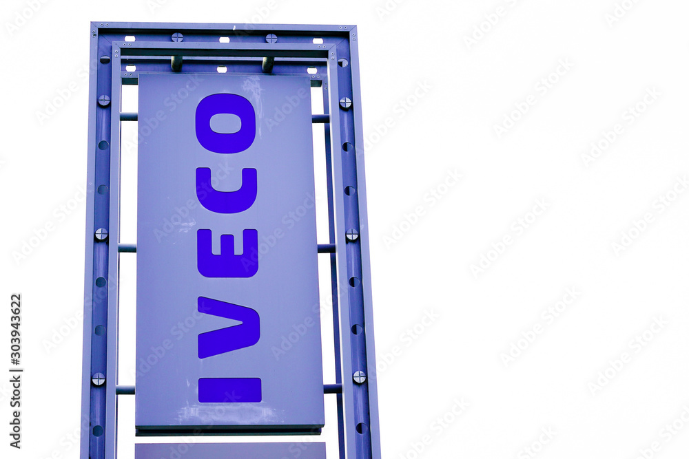 iveco trucks sign logo shop dealership van bus store brand italian ...