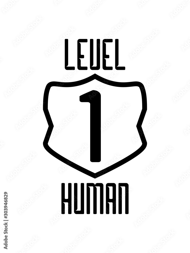 schild level 1 geburtstag Stock Illustration | Adobe Stock