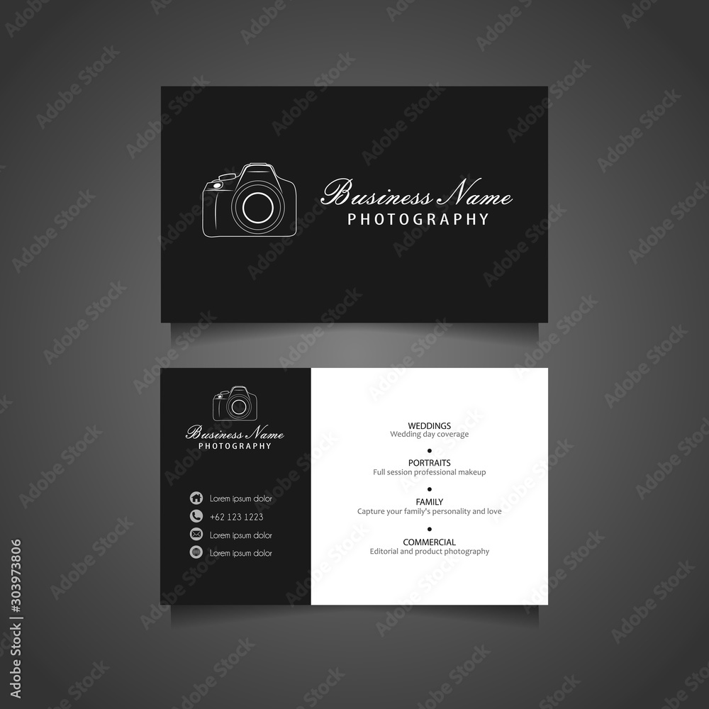 Modern Design Name Card Template For Business Photography Stock Vector modern-design-name-card-template-for-business-photography-stock-vector