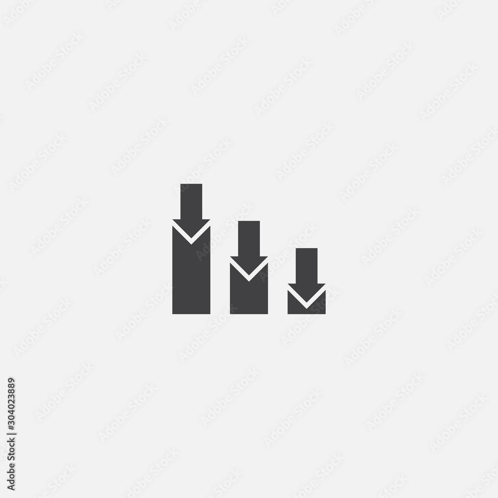 stock market crash base icon. Simple sign illustration. stock market ...