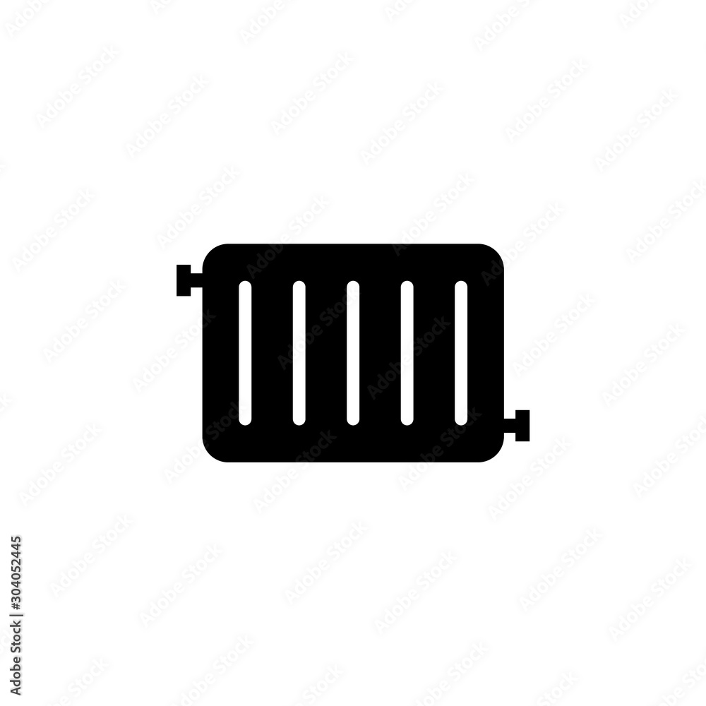 Heating radiator silhouette icon. Clipart image isolated on white ...