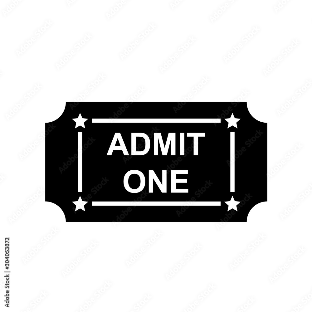 Admit One Black And White