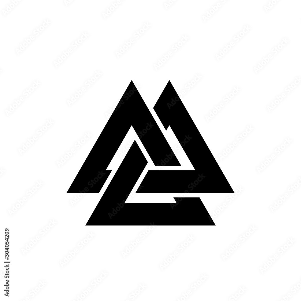 Viking Valknut icon. Clipart image isolated on white background Stock ...