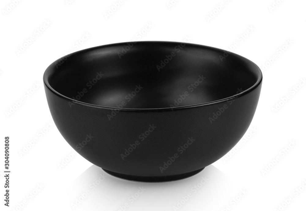 black bowl on white background Stock Photo | Adobe Stock