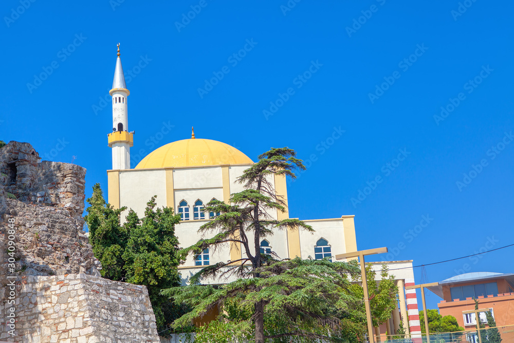 mosque named Xhamia E Madhe in Durres Albania Stock Photo | Adobe Stock