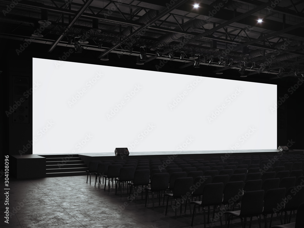 Conference hall mockup screen Stock 일러스트레이션 | Adobe Stock
