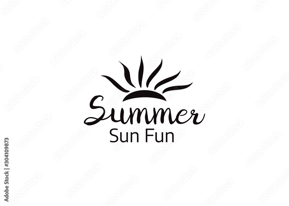 Summer logotypes. Summer vintage design logos. Beach party logo Stock ...