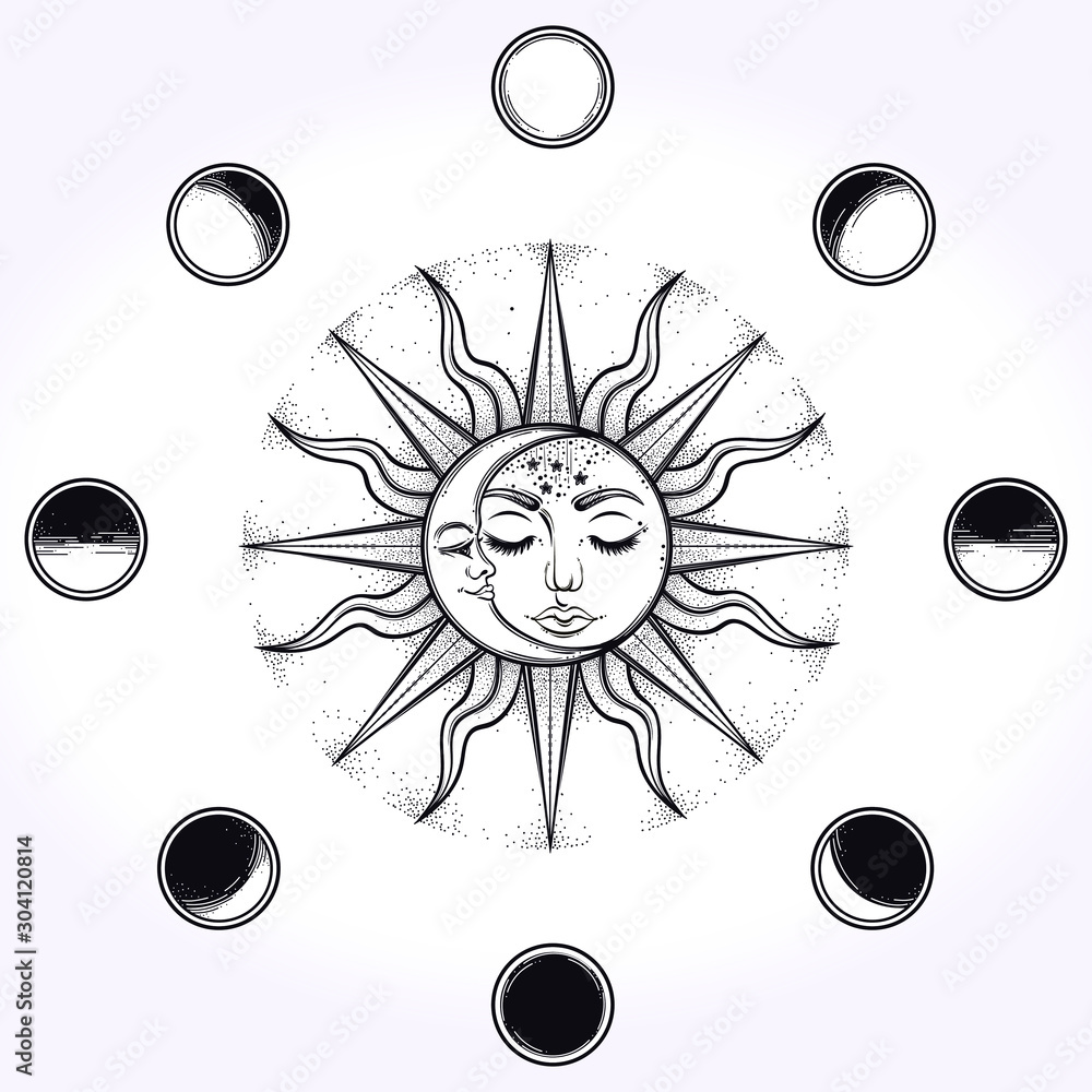 Vintage Moon Phases