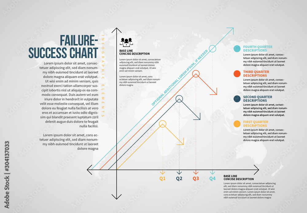 Failure and Success Chart Infographic Stock Template | Adobe Stock