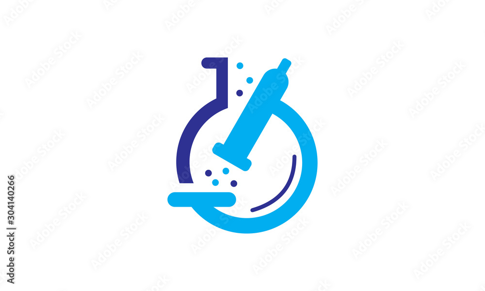 Logo Medical Laboratory Observer vector Stock Vector | Adobe Stock