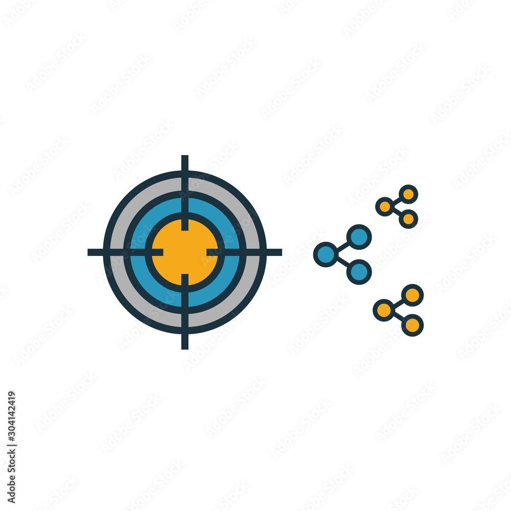 Vetor de Ad Targeting icon. Simple element from smm icons collection ...