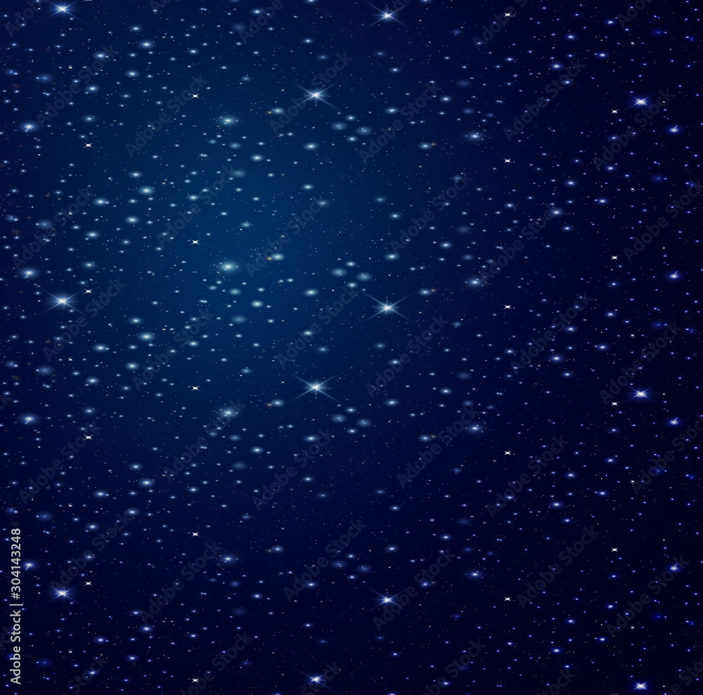 Night sky background with beautiful stars, magic stars shining on ...