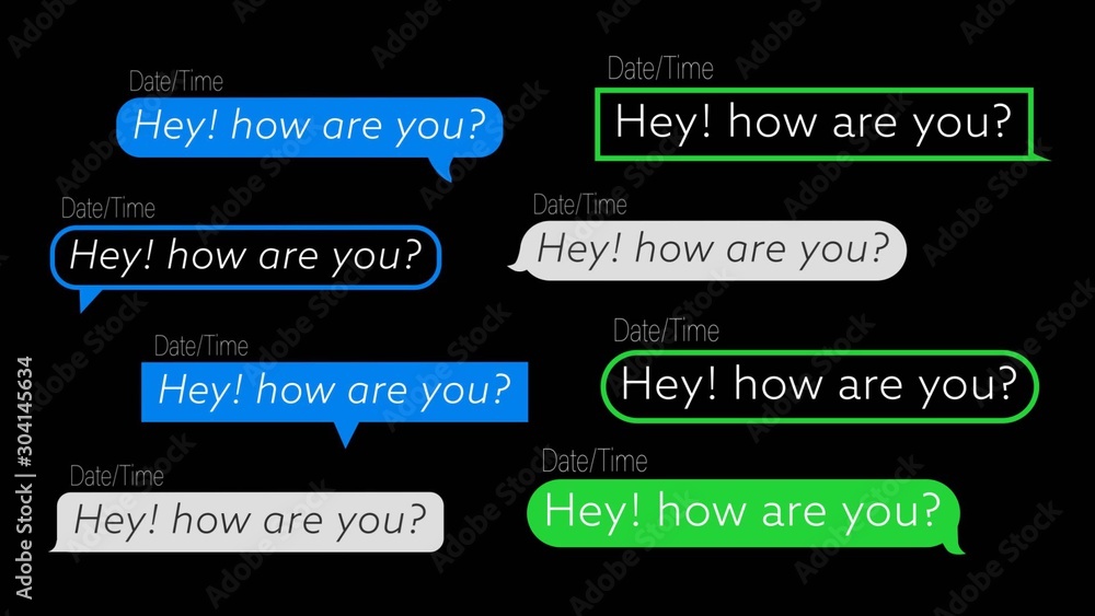 Texting Chat Bubble Overlay Stock Template | Adobe Stock