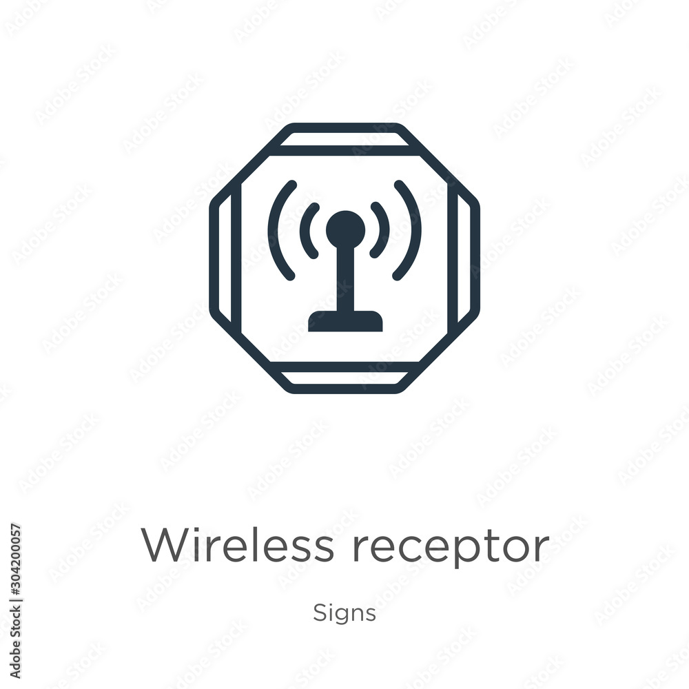 Wireless receptor icon vector. Trendy flat wireless receptor icon from ...