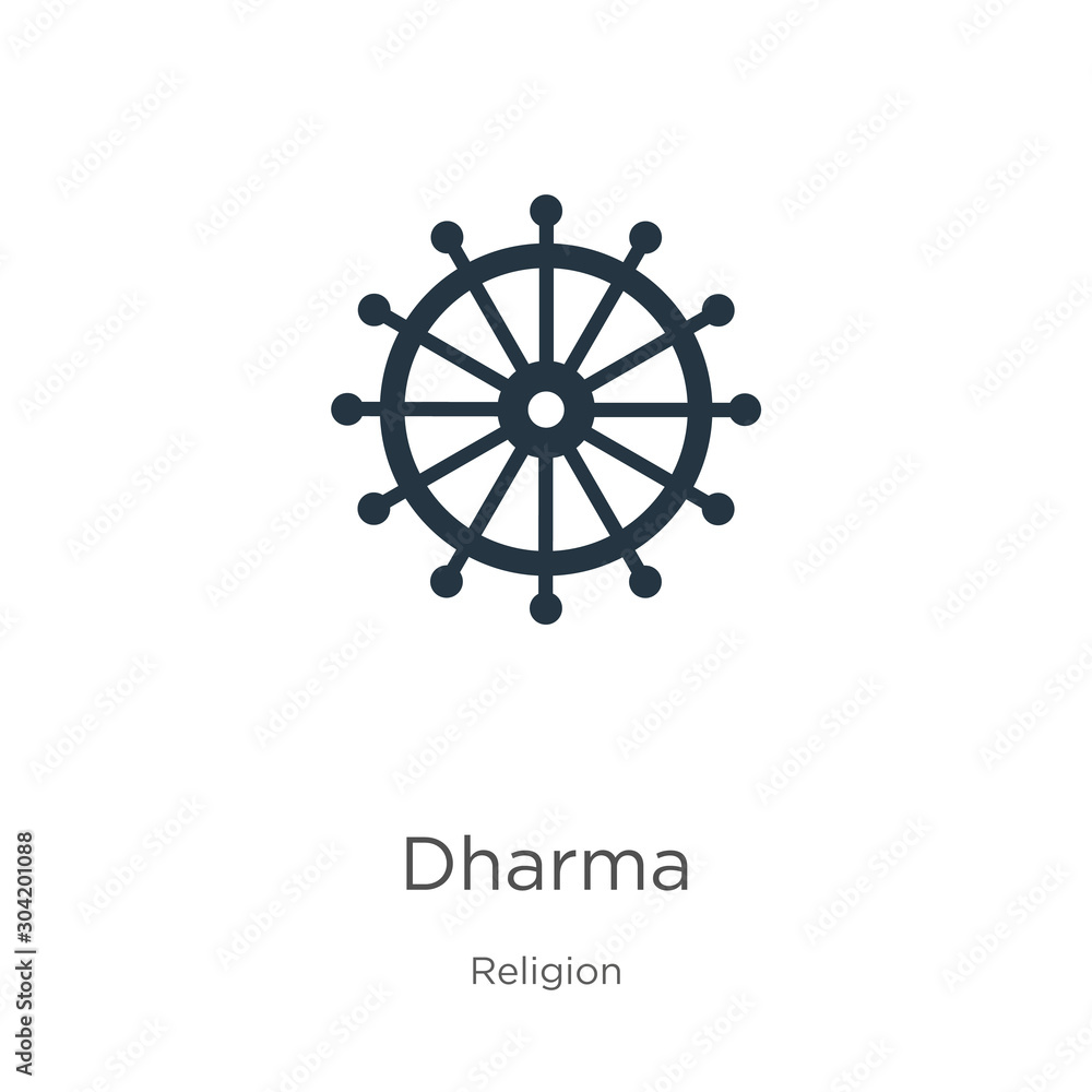 Dharma icon vector. Trendy flat dharma icon from religion collection ...