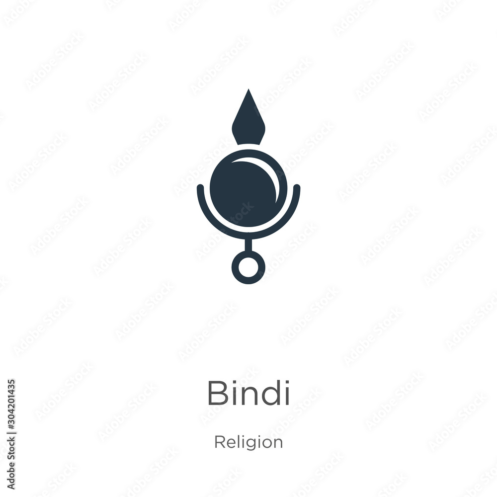 Bindi icon vector. Trendy flat bindi icon from religion collection ...