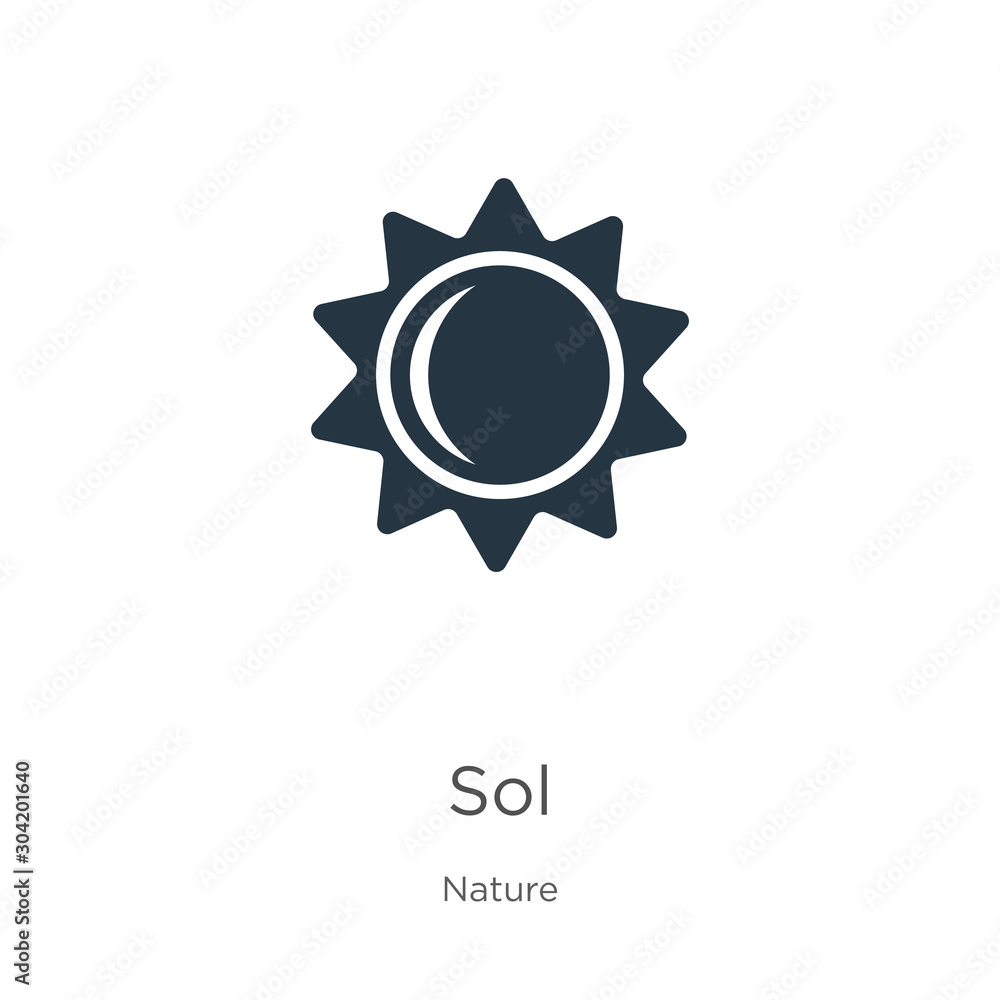 Sol icon vector. Trendy flat sol icon from nature collection isolated ...
