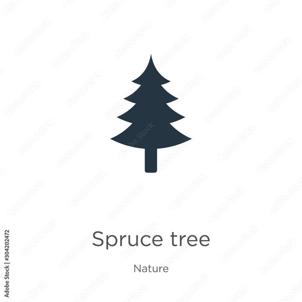 Red spruce tree icon vector. Trendy flat red spruce tree icon from ...