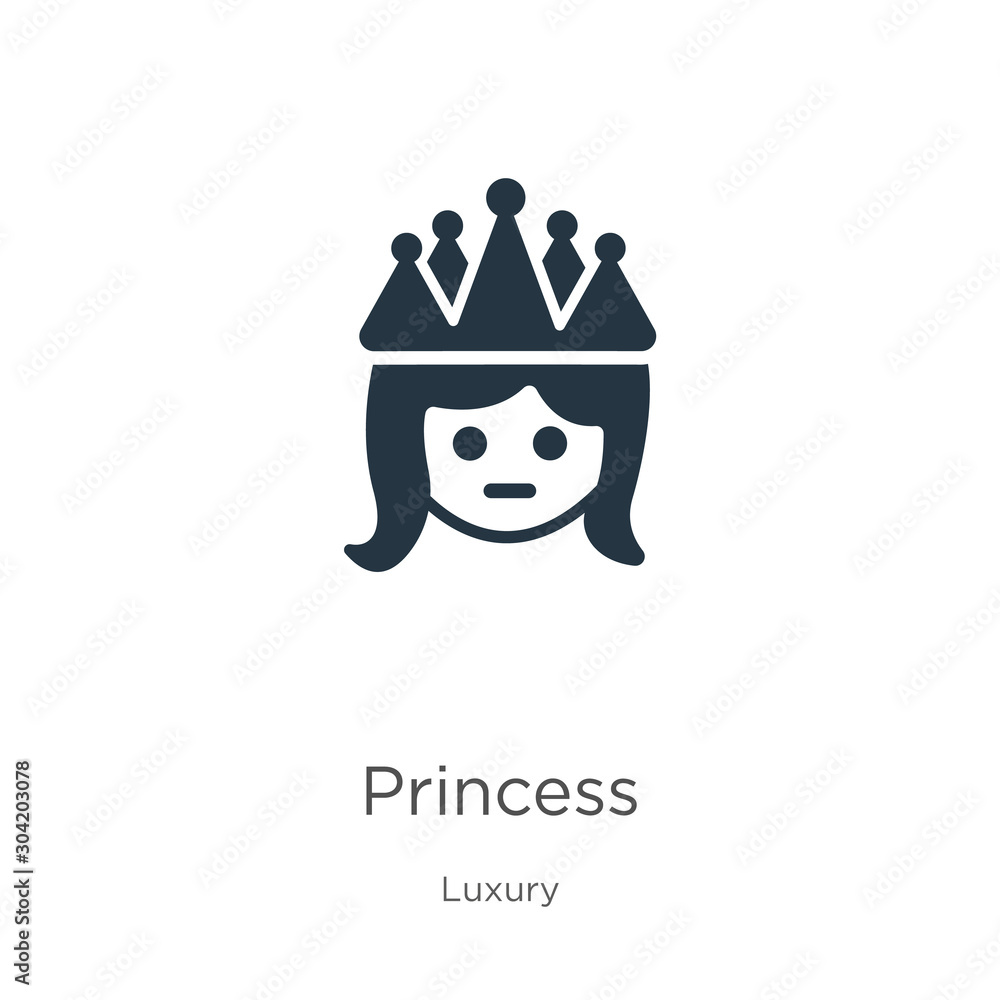 Princess icon vector. Trendy flat princess icon from luxury collection ...