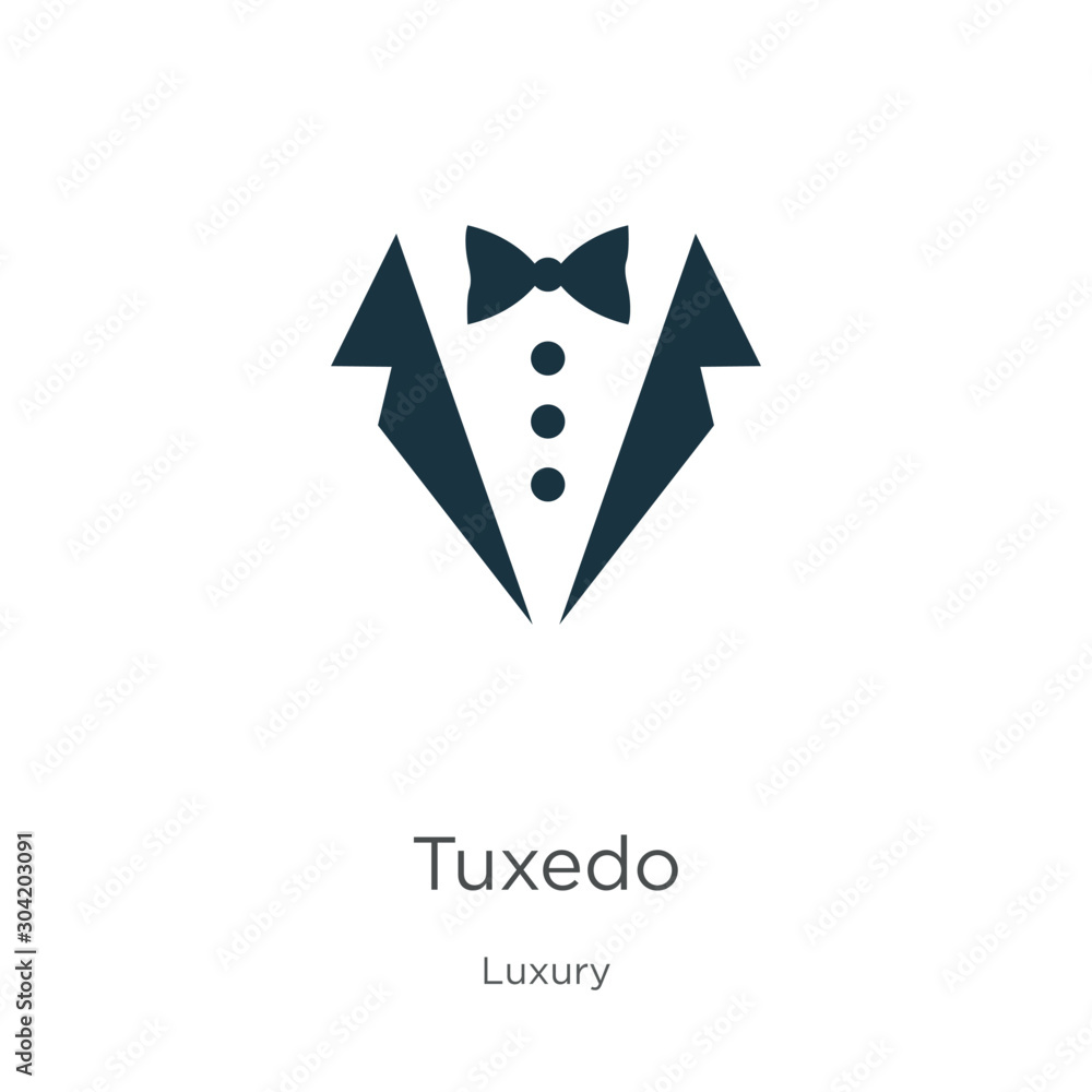 Tuxedo icon vector. Trendy flat tuxedo icon from luxury collection ...