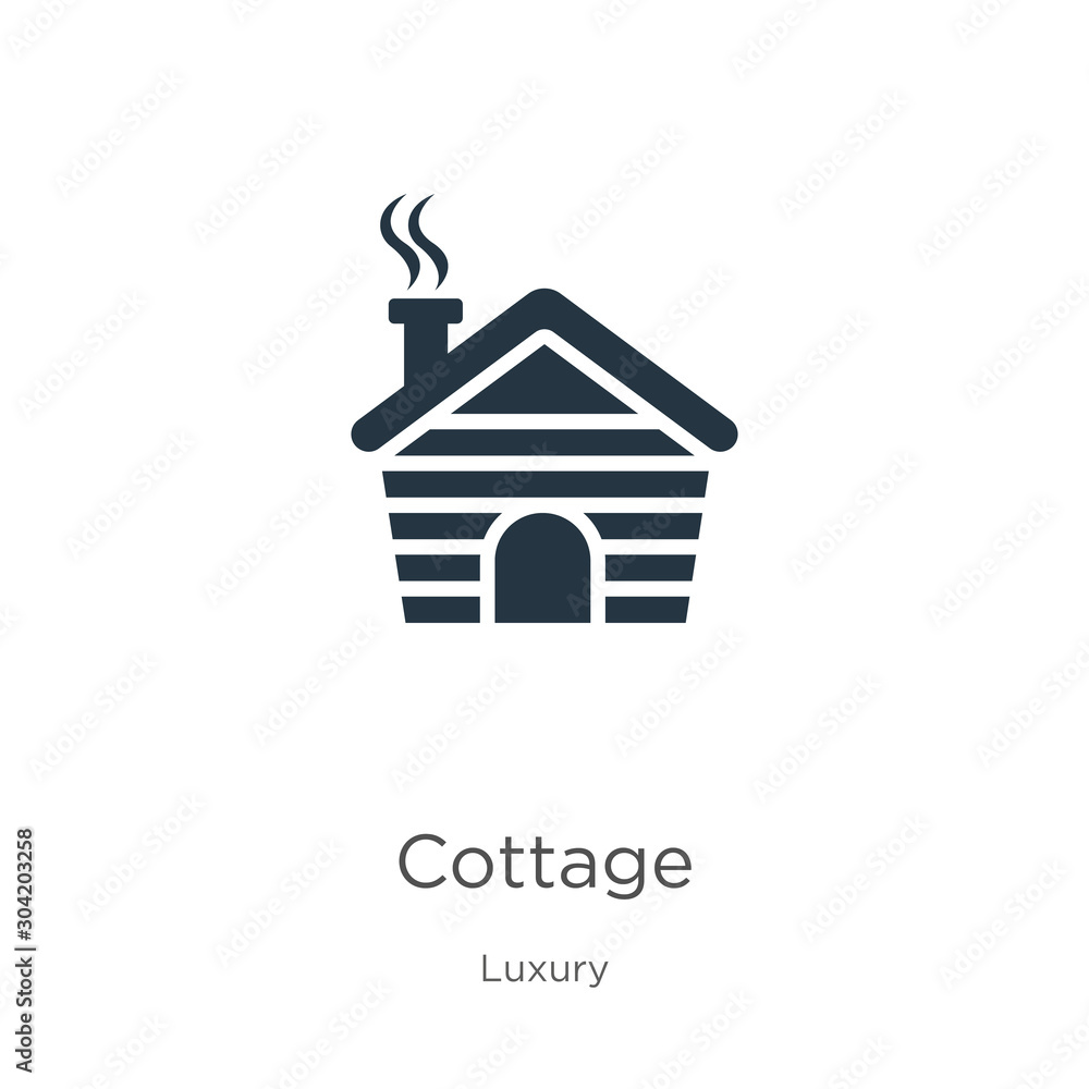 Cottage icon vector. Trendy flat cottage icon from luxury collection ...
