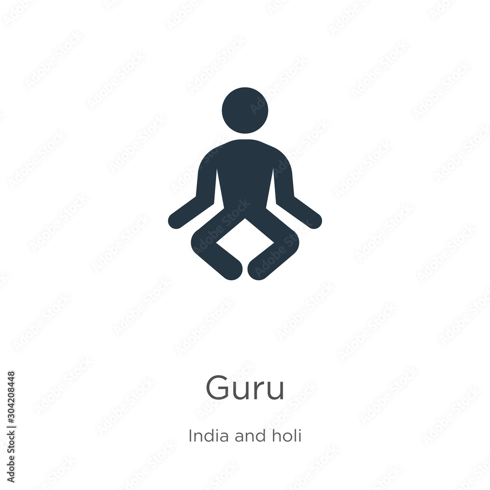 Guru icon vector. Trendy flat guru icon from india collection isolated ...
