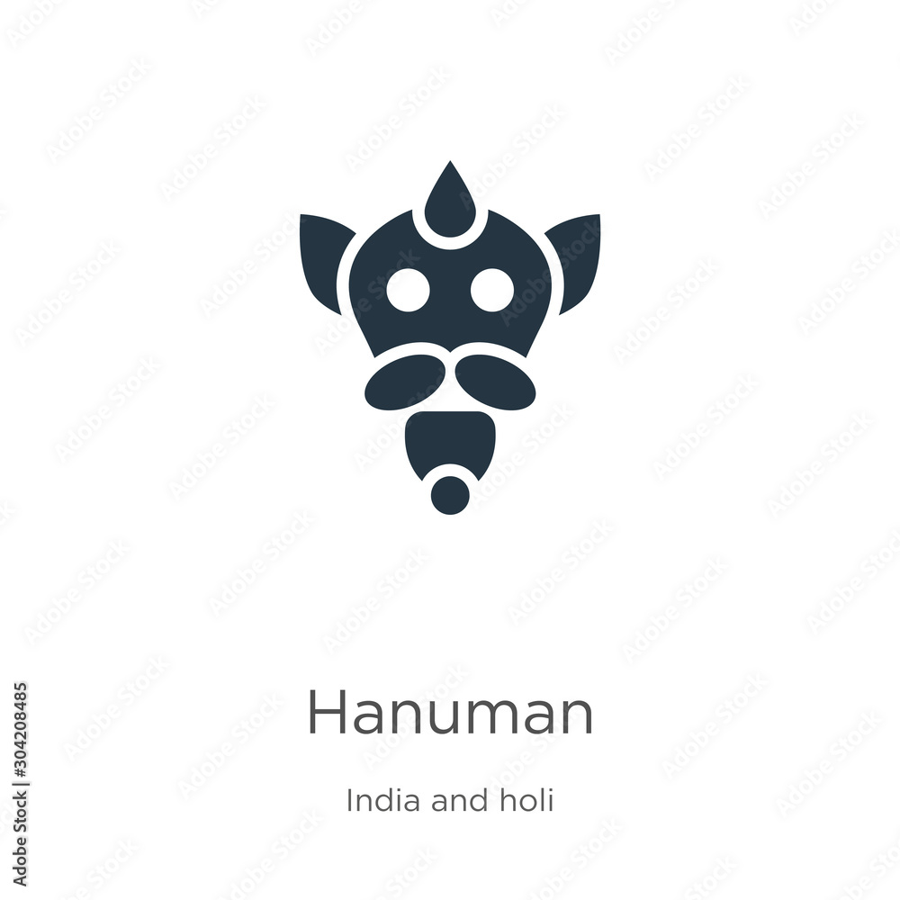 Hanuman icon vector. Trendy flat hanuman icon from india collection ...