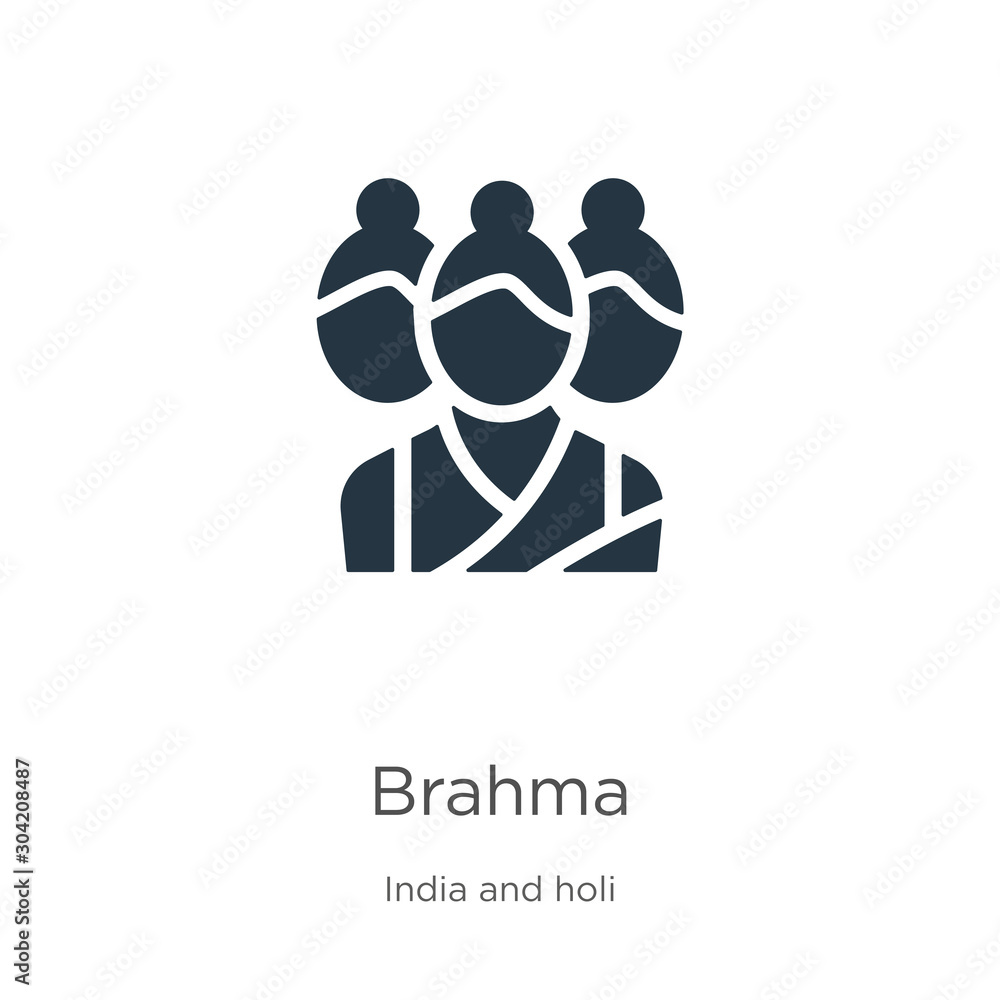 Brahma icon vector. Trendy flat brahma icon from india collection ...