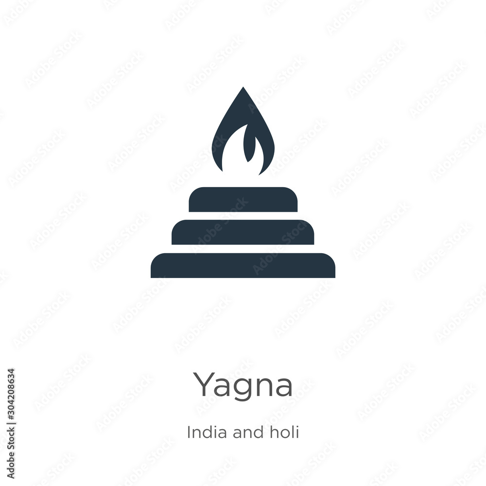 Yagna icon vector. Trendy flat yagna icon from india and holi ...