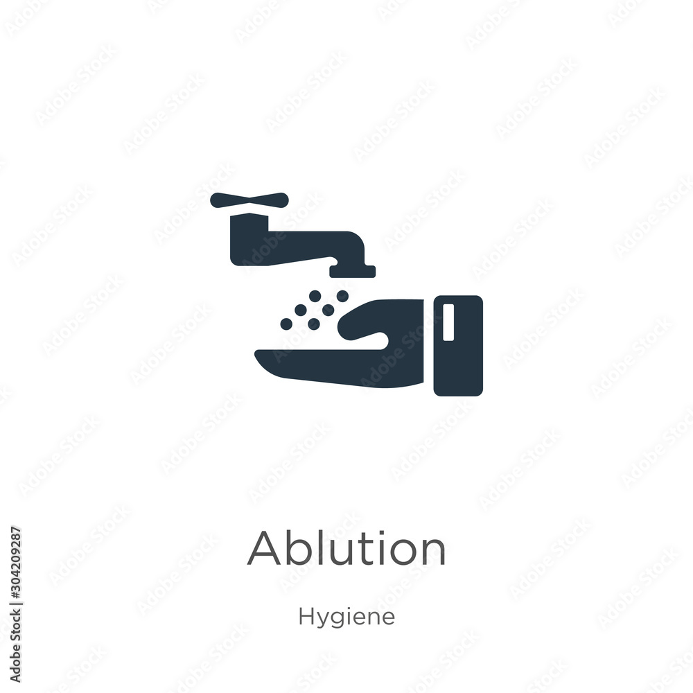 Ablution icon vector. Trendy flat ablution icon from hygiene collection ...