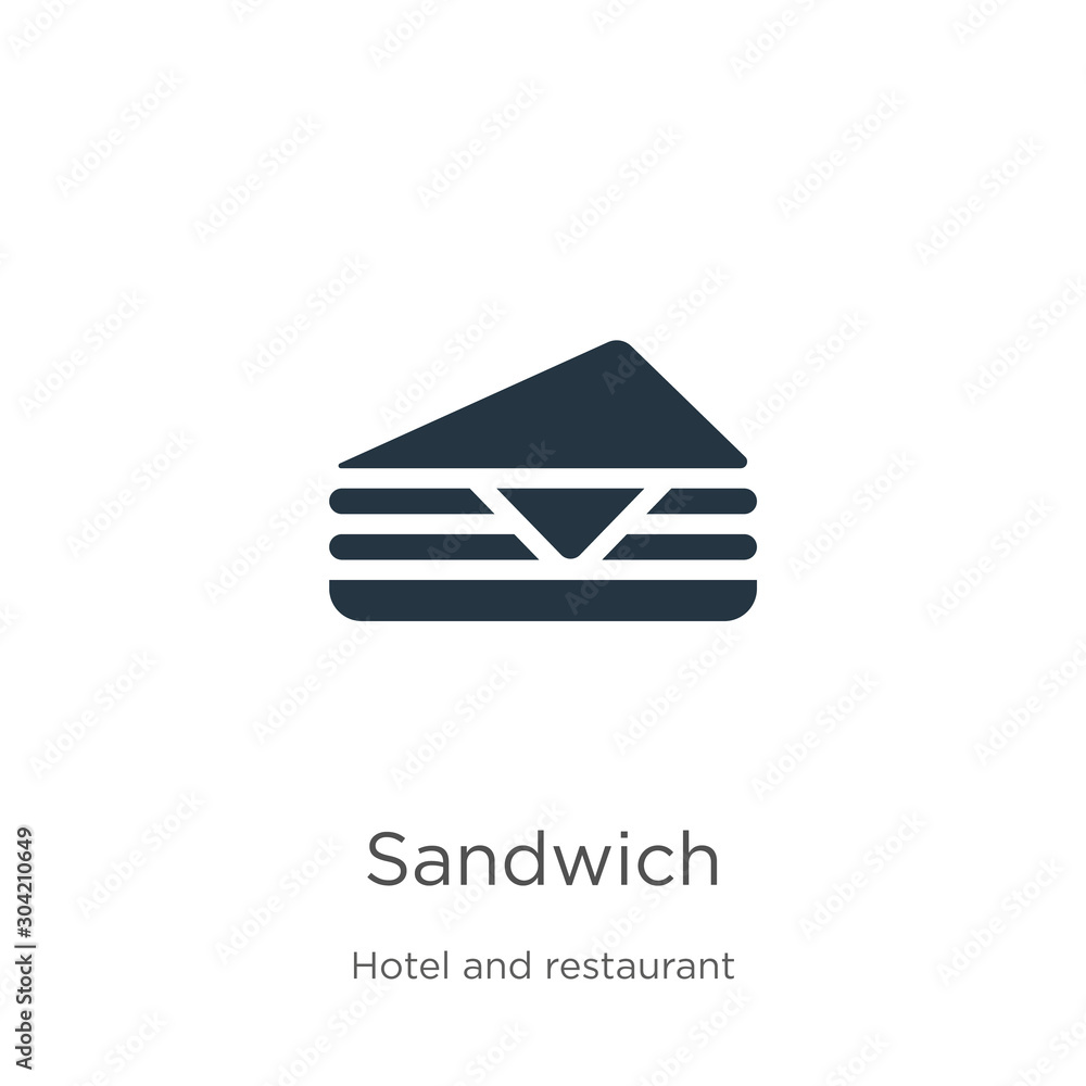 Sandwich icon vector. Trendy flat sandwich icon from hotel and ...