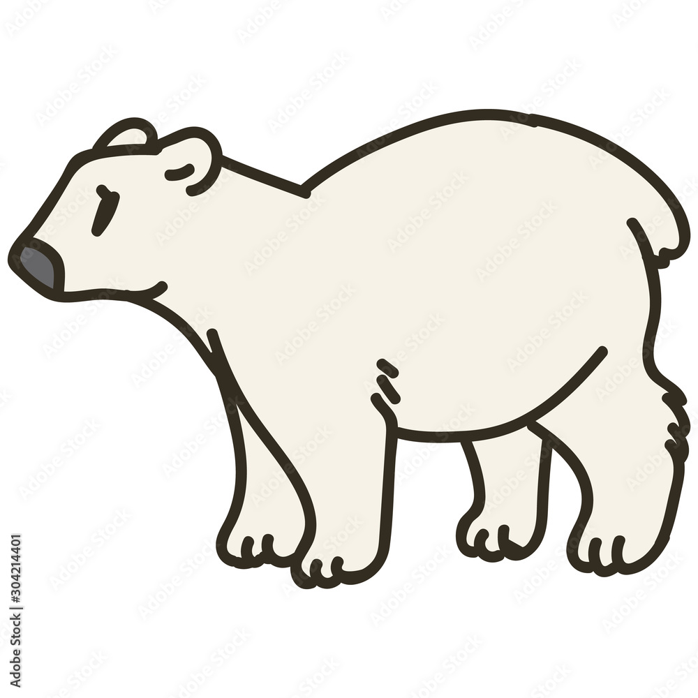 Baby Polar Bear Clipart Black And White