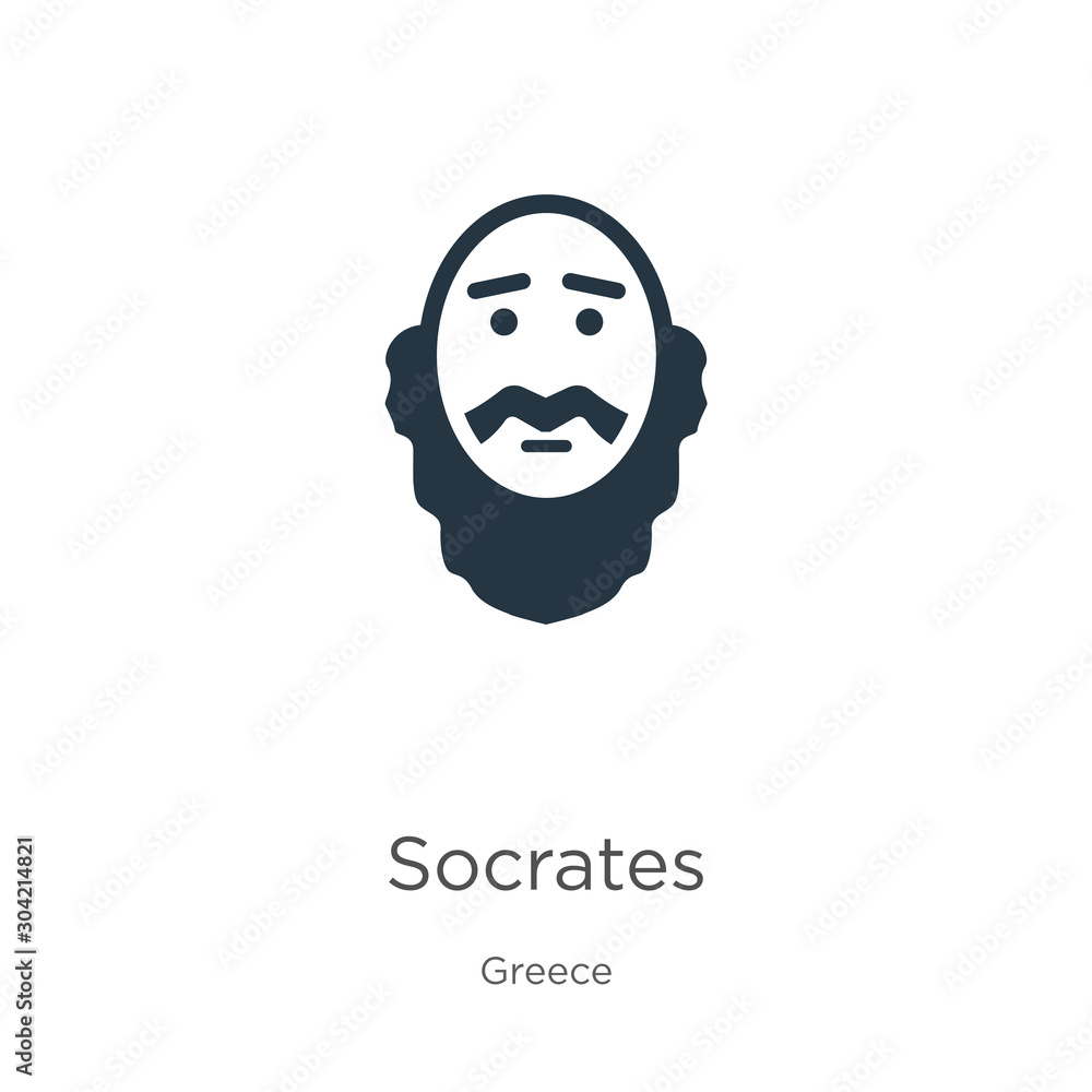 Socrates icon vector. Trendy flat socrates icon from greece collection ...