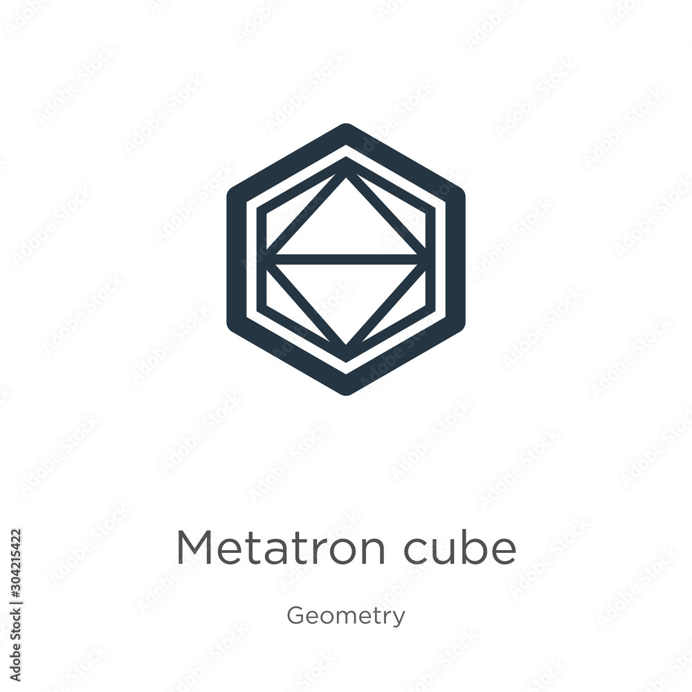 Metatron cube icon vector. Trendy flat metatron cube icon from geometry ...