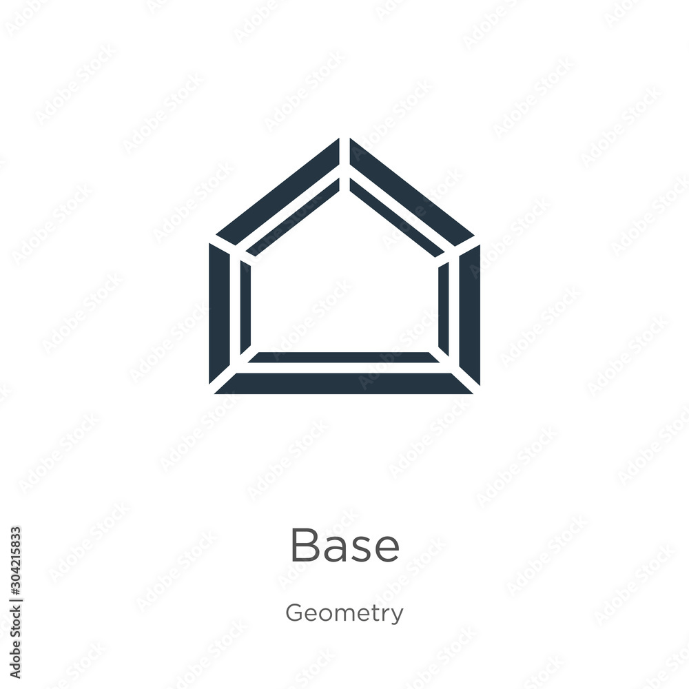 Base icon vector. Trendy flat base icon from geometry collection ...