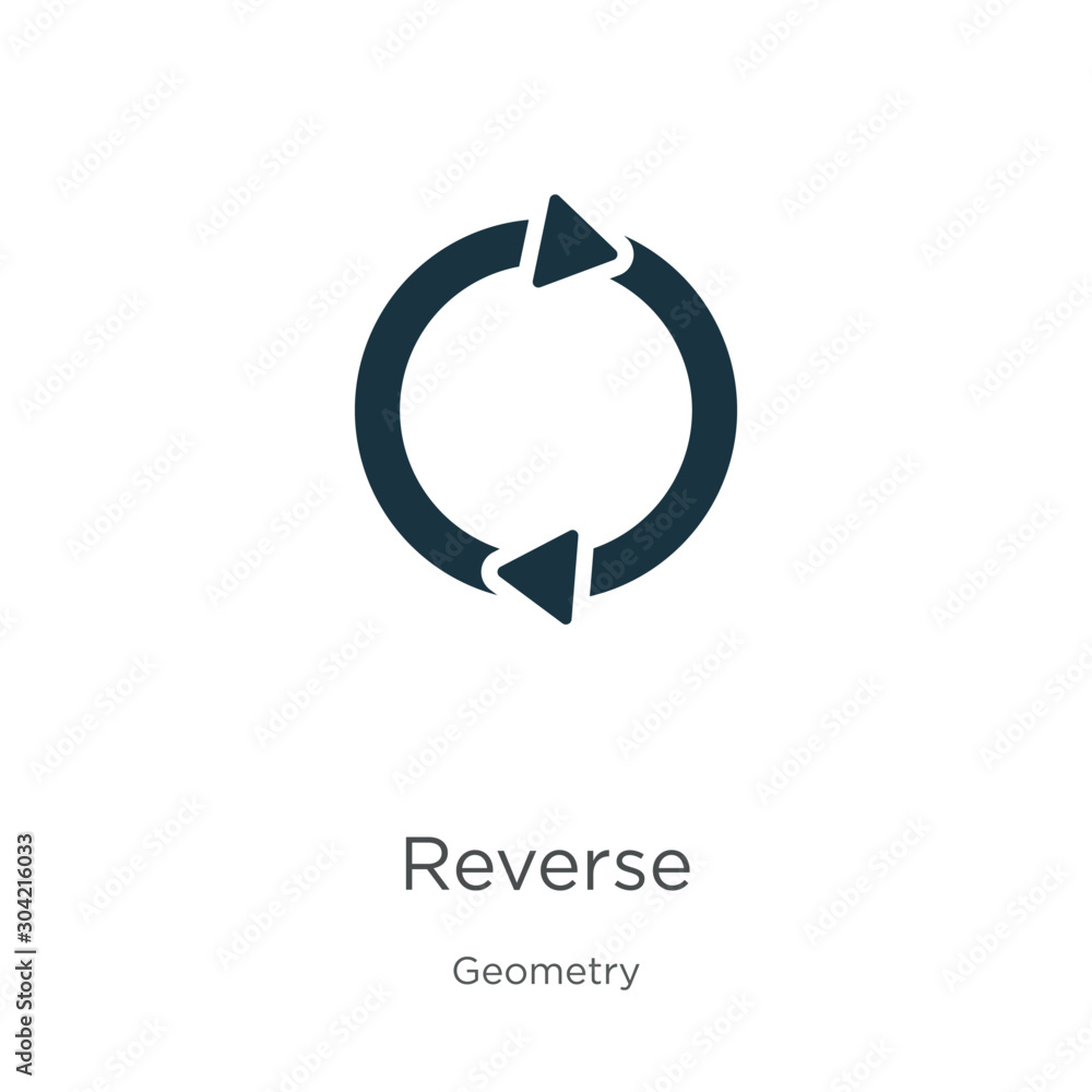 Reverse icon vector. Trendy flat reverse icon from geometry collection ...