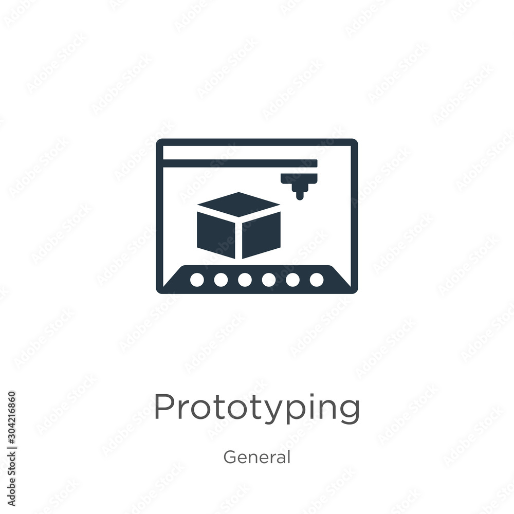 Prototyping icon vector. Trendy flat prototyping icon from general ...
