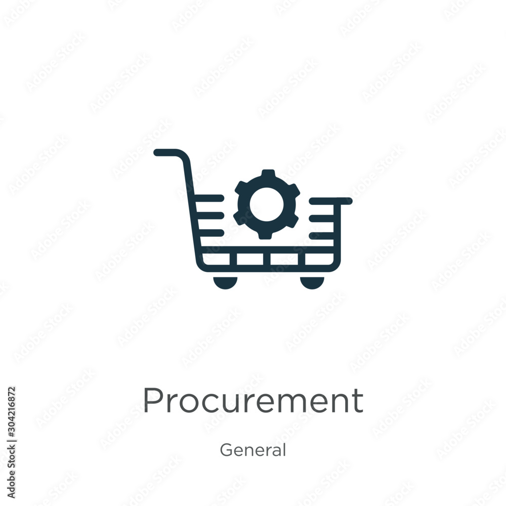 Procurement icon vector. Trendy flat procurement icon from general ...