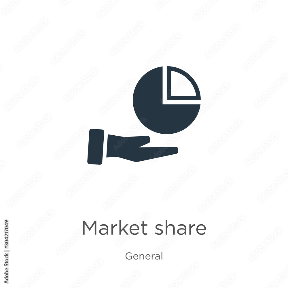 Market share icon vector. Trendy flat market share icon from general ...