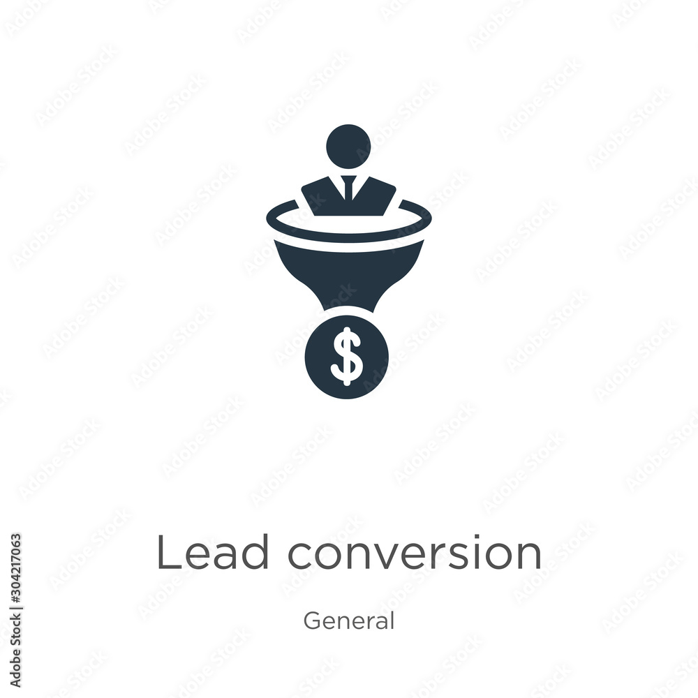 Lead conversion icon vector. Trendy flat lead conversion icon from ...