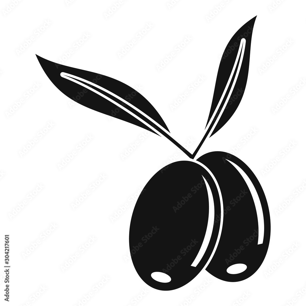 Organic olive icon. Simple illustration of organic olive vector icon ...