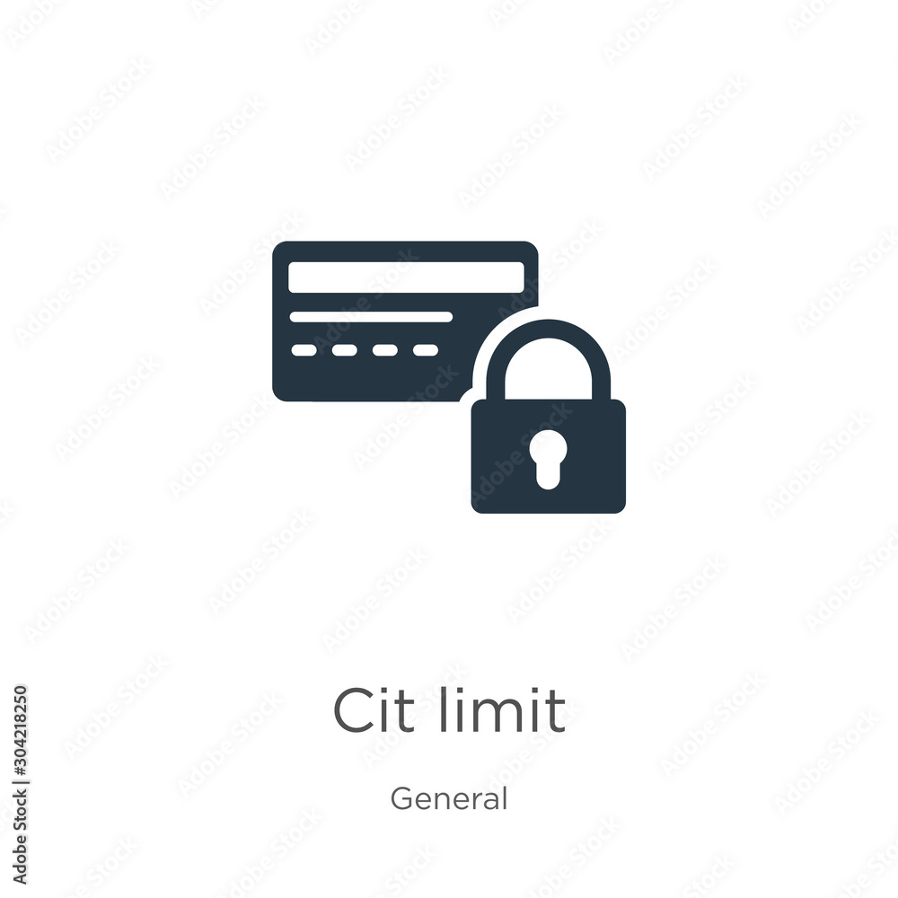 Credit limit icon vector. Trendy flat credit limit icon from general ...