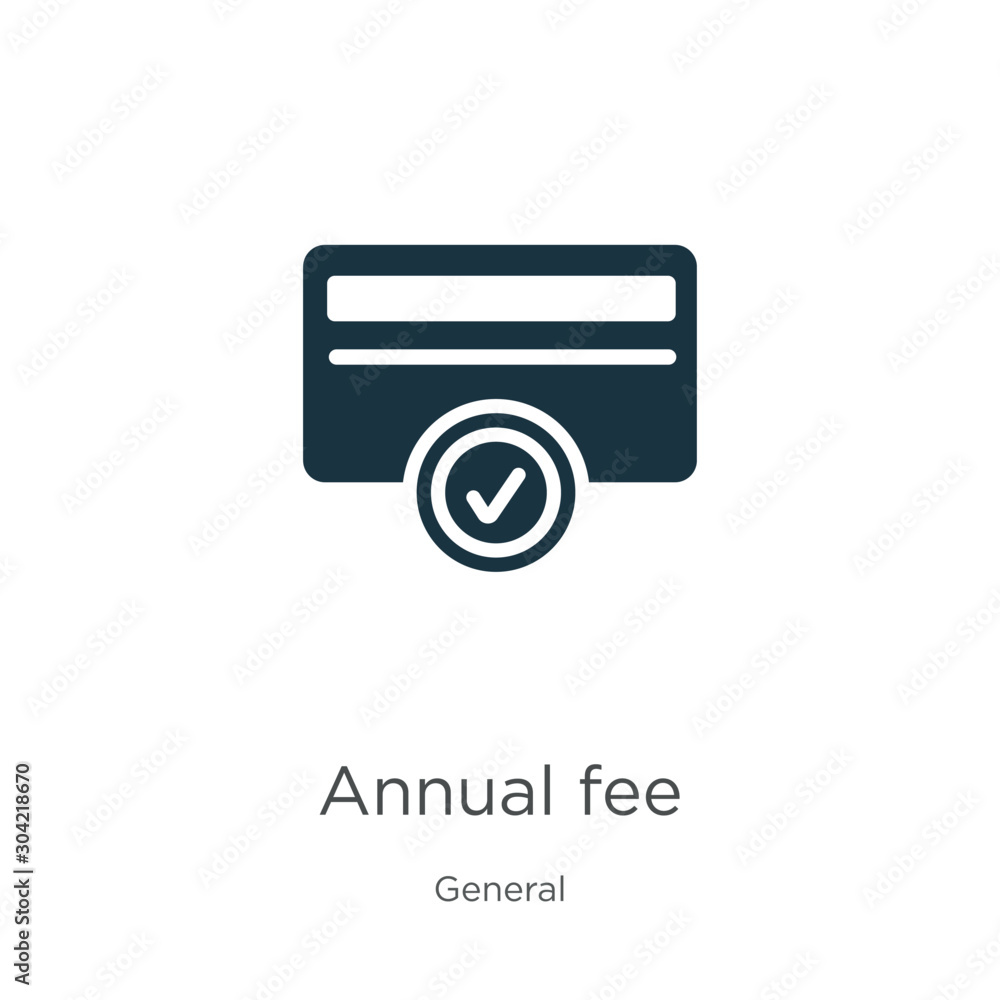 Annual fee icon vector. Trendy flat annual fee icon from general collection isolated on white ...