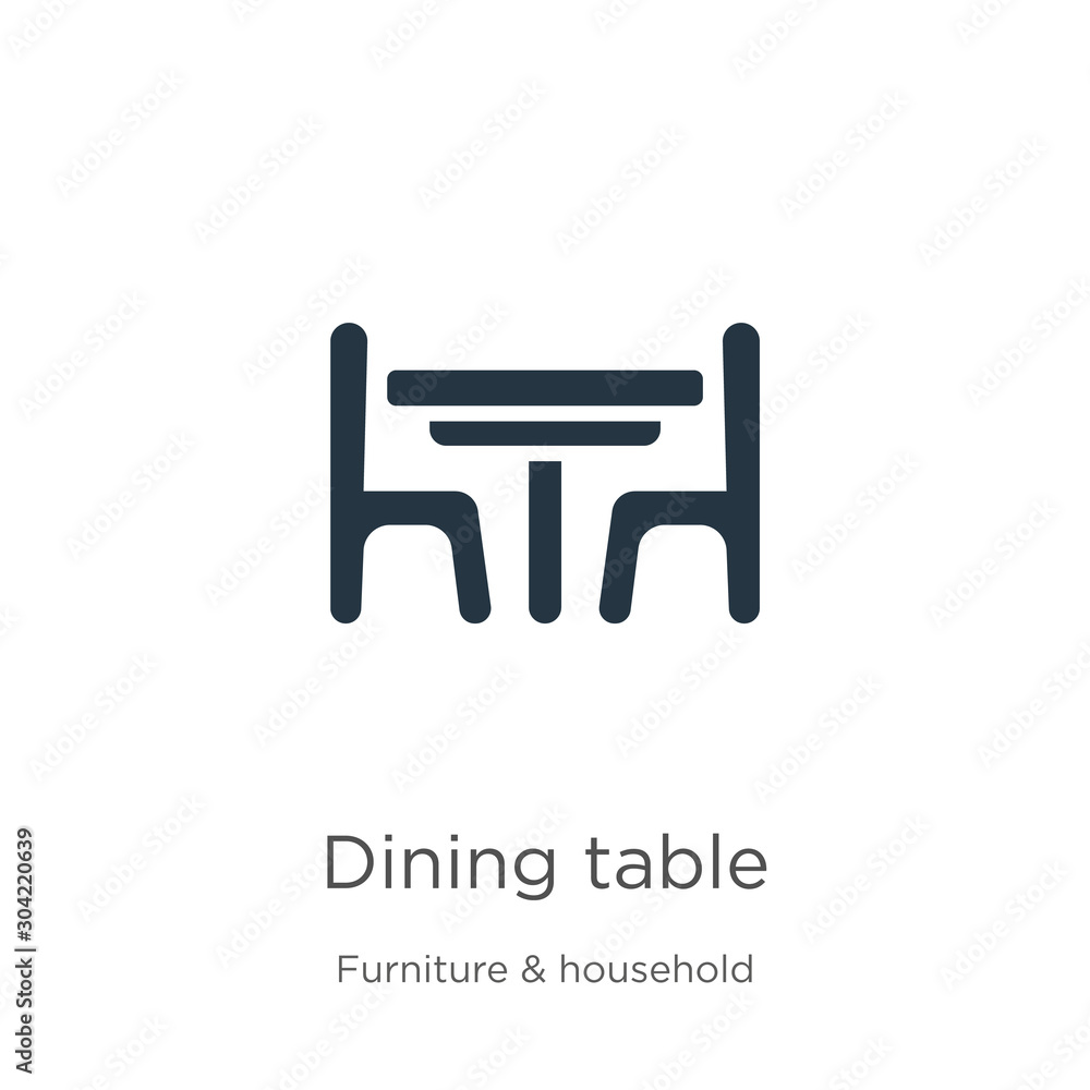 Dining table icon vector. Trendy flat dining table icon from furniture ...