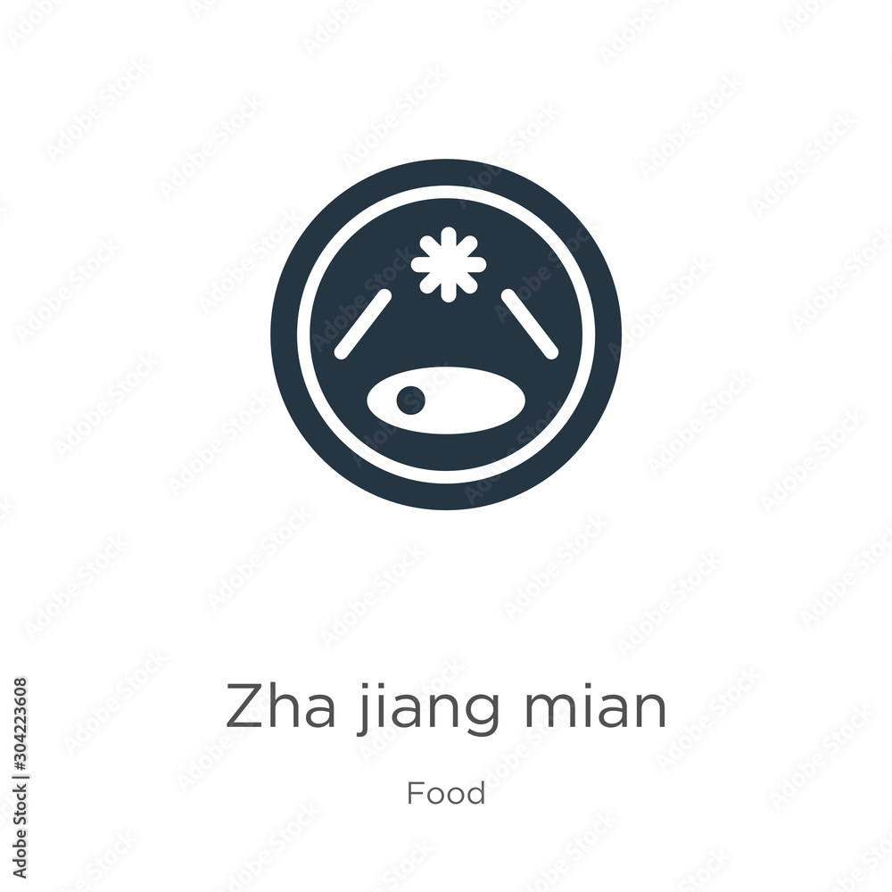 Zha jiang mian icon vector. Trendy flat zha jiang mian icon from food ...