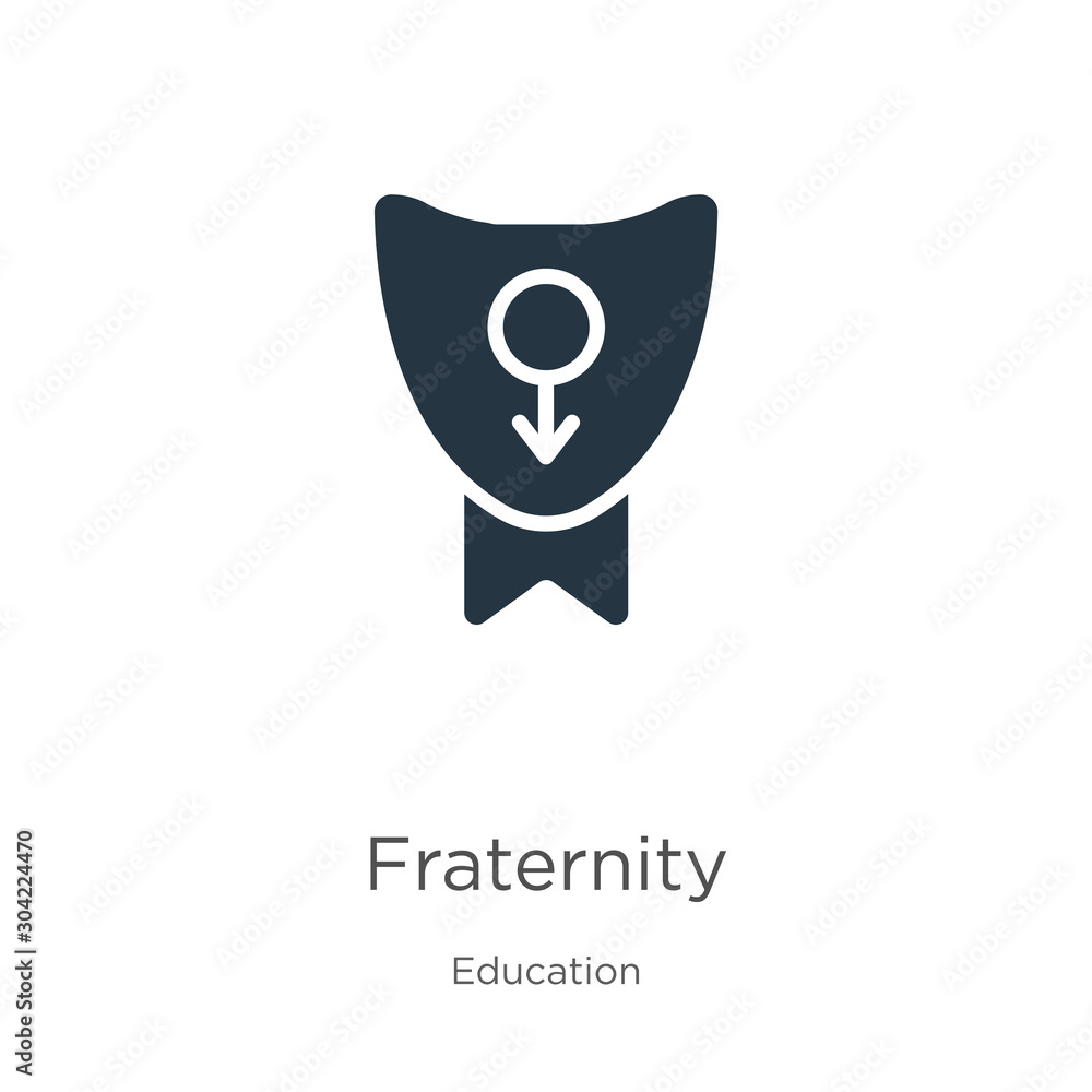 Fraternity icon vector. Trendy flat fraternity icon from education ...