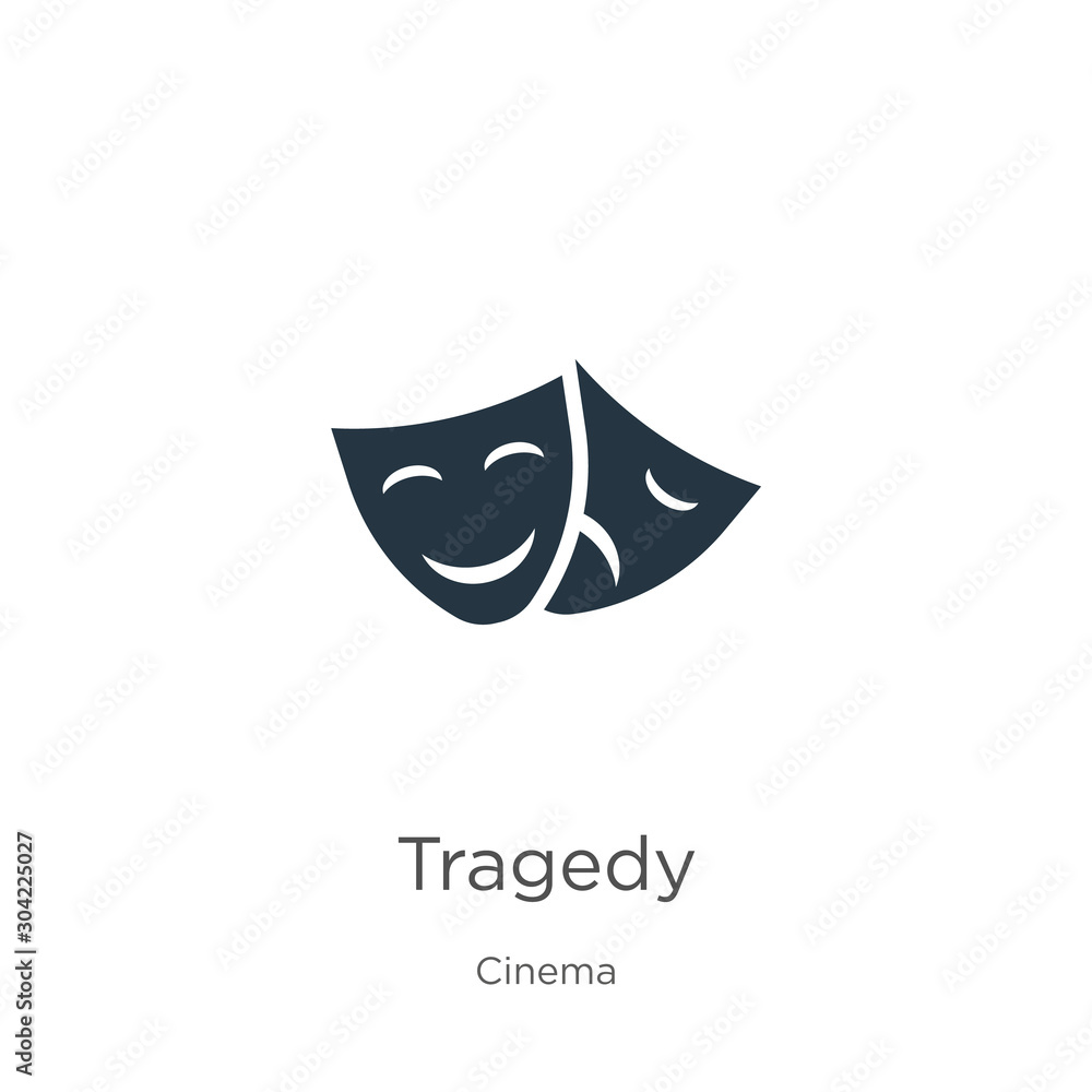 Tragedy icon vector. Trendy flat tragedy icon from cinema collection ...