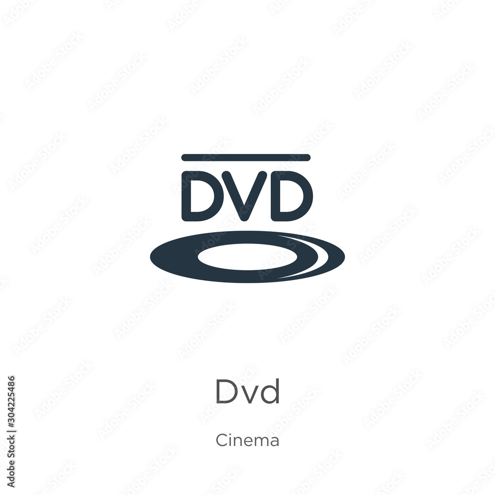 Dvd logo icon vector. Trendy flat dvd logo icon from cinema collection ...